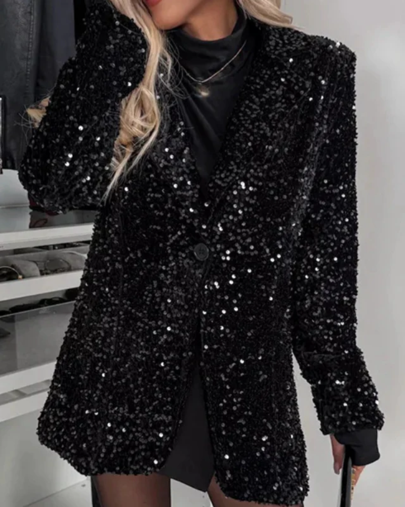 SHINEA - SPARKLY BLAZER JACKET – BOMIA
