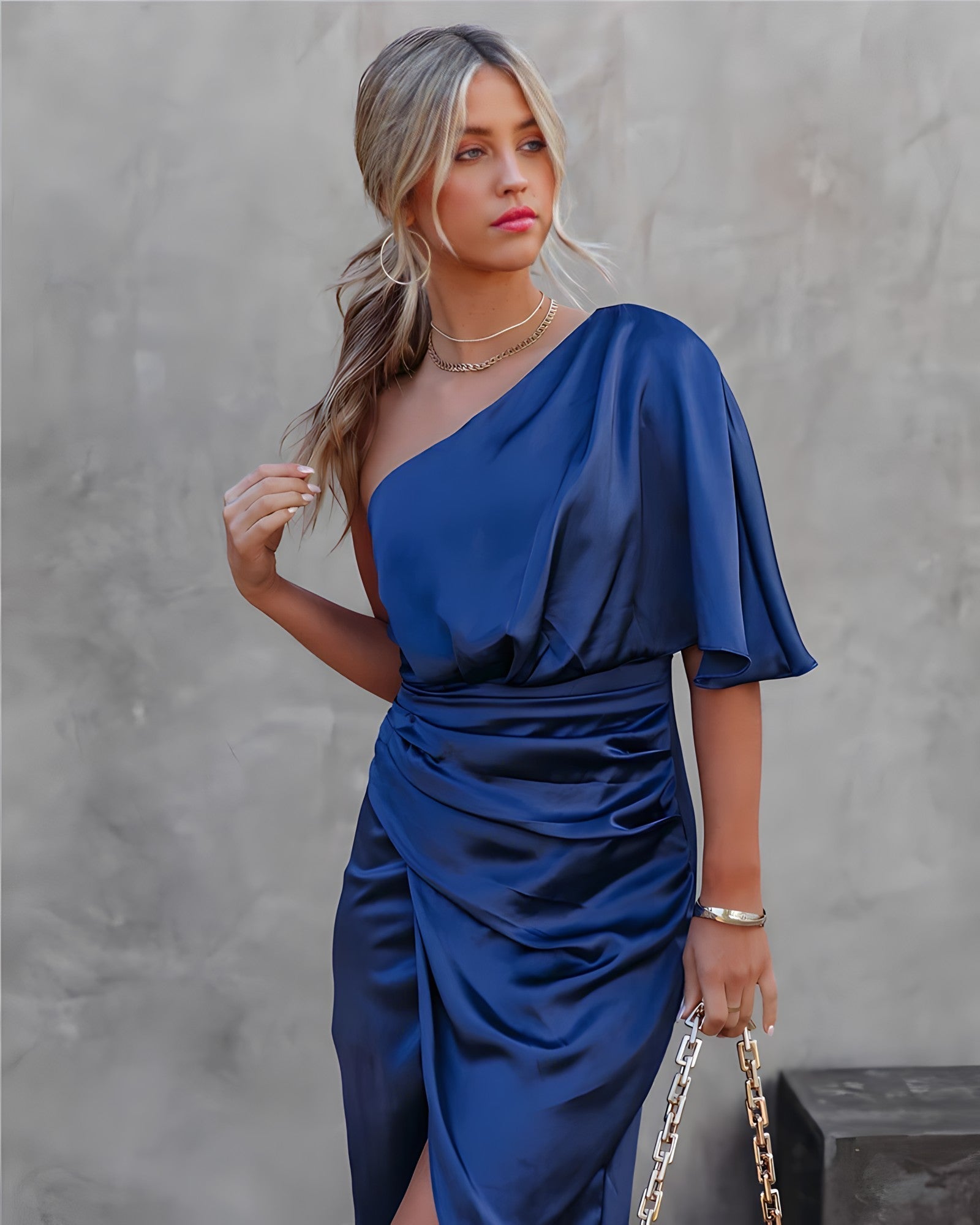 Allegra - Elegant Silk Party Dress – BOMIA