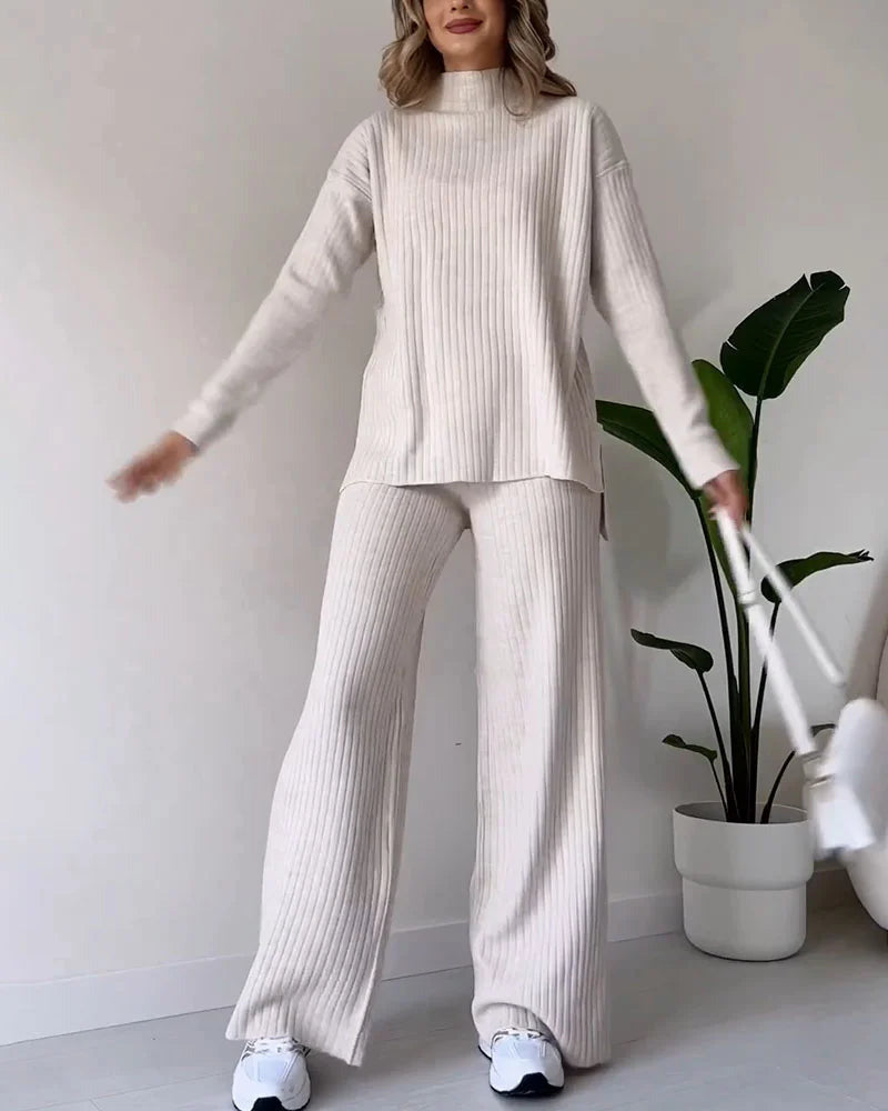 ZILAS - Chic slit casual two-piece set – BOMIA